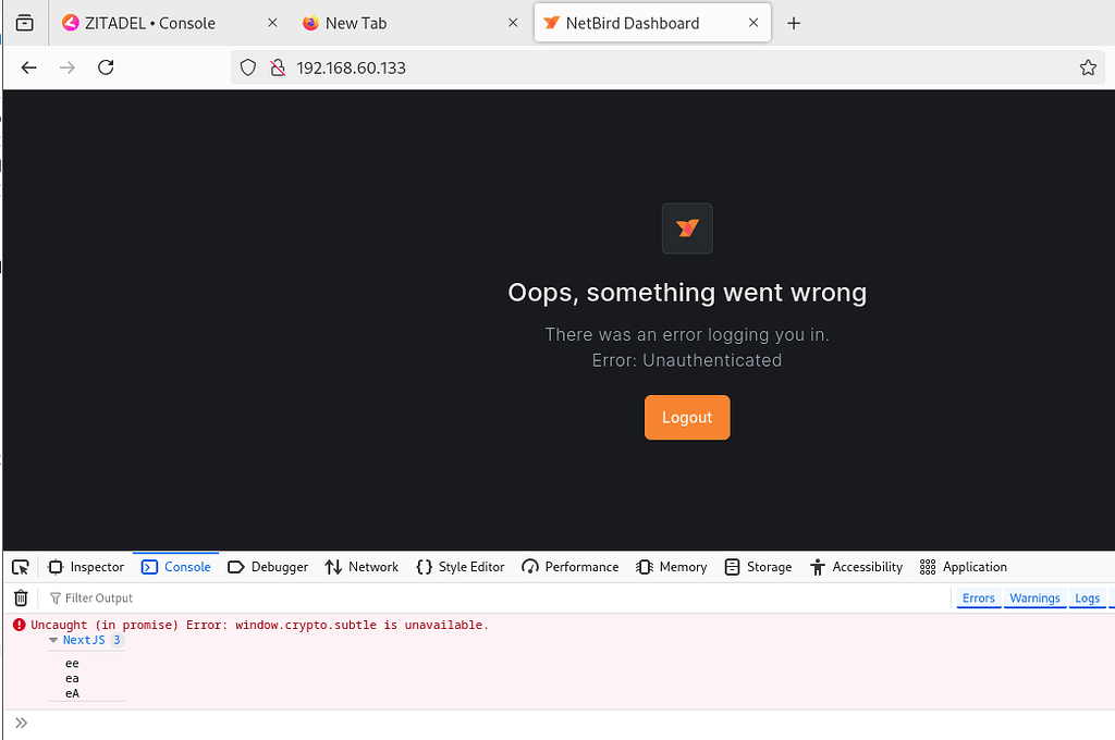 Unauthenticated Error in Self-Hosted with Zitadel quick setup - Self-Hosted - NetBird
